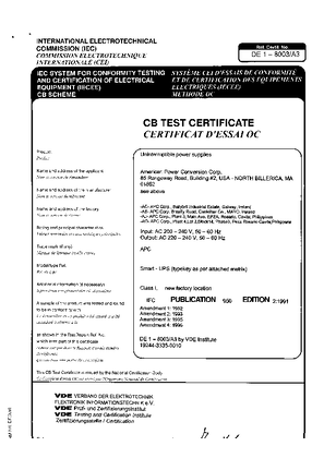VDE Safety Approval Certificate | Schneider Electric USA