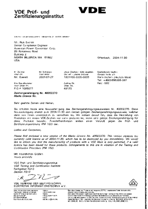 VDE GS Certification Mark Zertifikat | Schneider Electric