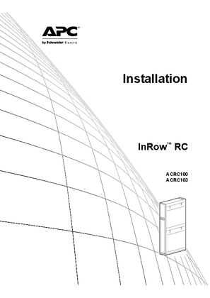 InRow RC (ACRC100 Series) Installation Manual Guia do usuário ...