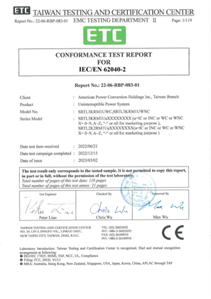 CE EMC_IEC 62040-2: 2016, EN 62040-2: 2018 Certificado | Schneider Electric