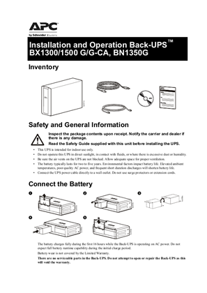 Back-UPS BX1300/1500 G/G-CA BN1350G 120 Vac | Schneider Electric