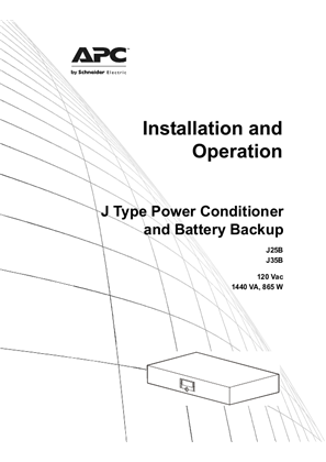 J Type Power Conditioner and Battery Backup J25B / J35B Guía de usuario ...