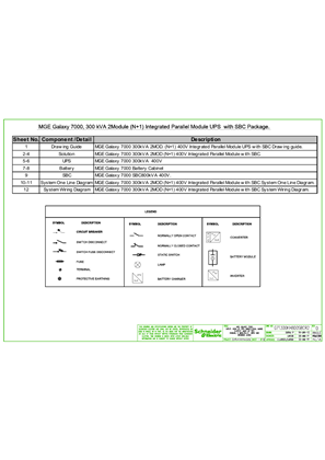 G7T300KH800SBCR2 - MGE Galaxy 7000 300 kVA 2Mod N+1 UPS With SBC ...