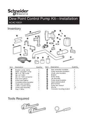 InRow RC 300 mm (ACRC301H) - Dew Point Control Pump Kit Installation ...