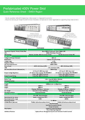 1000 kW and 900kW Prefabricated Data Center Power Skid Module Data ...