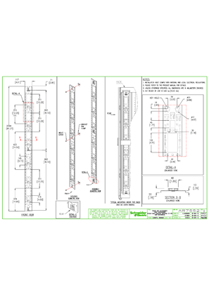 AR7552 - Vertical Cable Organizer, NetShelter SX, 45U Technical Drawing ...