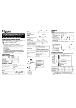 User Manual Easy UPS DIN Rail Mount DC to DC Power Supply BVS240XDPDR ...