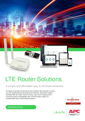 APC-Accelerated LTE Router Solutions Brochure | Schneider Electric