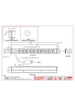 AP9564 - Rack PDU, Basic Schéma | Schneider Electric