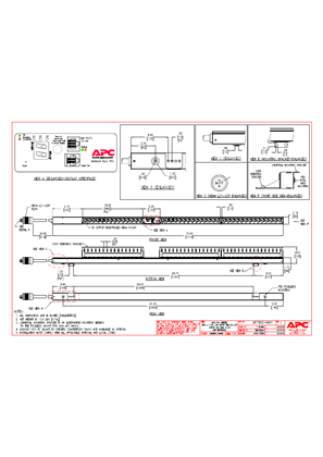 AP7862 - Rack PDU, Metered Technical Drawing | Schneider Electric