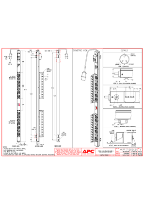 AP7553 - Rack PDU, Basic, Zero U, 32A, 230V, (20)C13 & (4)C19 Technical ...