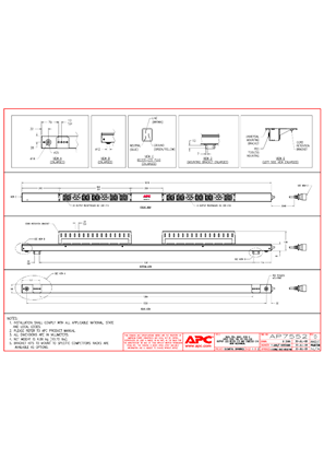 AP7552 - Rack PDU, Basic Technical Drawing | Schneider Electric