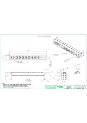 AP9562 - Rack PDU, Basic Technical Drawing | Schneider Electric
