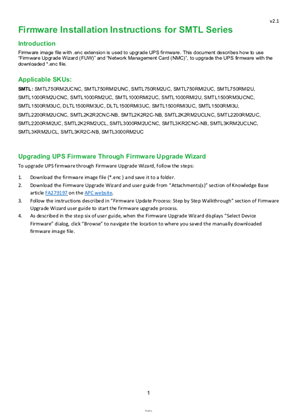 Smart-UPS SMTL Series Firmware Release Notes and Images - Firmware ...