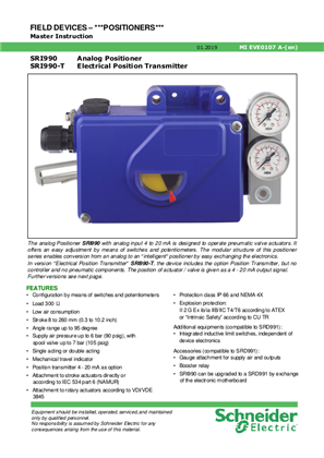 SRI990 Analog Positioner SRI990-T Electrical Position Transmitter ...