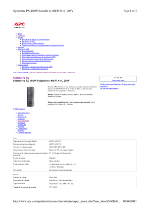 Symmetra PX 40kW Scalable to 40kW N+1, 208V | Schneider Electric