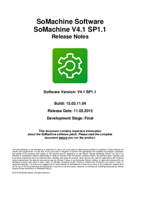 SoMachine SP1.1 Patch | Schneider Electric