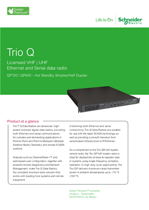 Trio QP Datasheet A4 | Schneider Electric