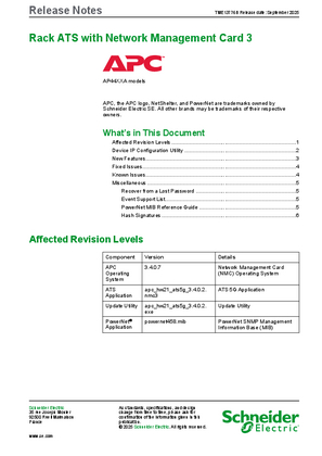 ATS 44 Series Release Notes | Schneider Electric