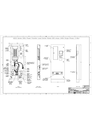 Outline Drawing | ASCO SERIES 300 Series Power Transfer Load Center ...