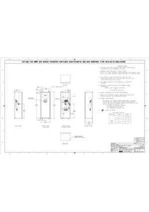 Outline Drawing | ASCO SERIES 300 Group G Transfer Switch (ATS/NTS ...