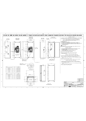 Outline Drawing | ASCO SERIES 300 Group G Transfer Switch (ATS/NTS/NDTS ...