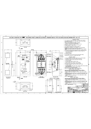 Outline Drawing | ASCO 7000 SERIES Automatic Transfer Switch (ATS WITH ...