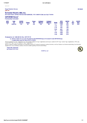 Type EMA, Certificate, UL | Schneider Electric USA