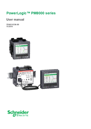 Manual do usuário PM8000 | Schneider Electric