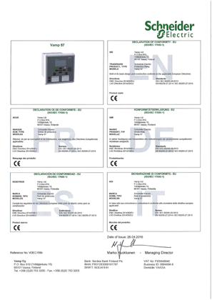 Declaration of Conformity-EU (ISO/IEC 17050-1) | Schneider Electric