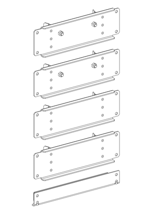 steel mounting kit, Altivar Process Modular, for Standard power module ...