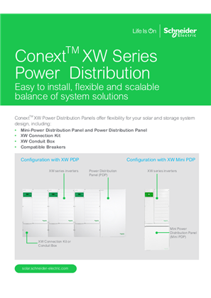 XW Power Distribution Panel (PDP) Datasheet | Schneider Electric