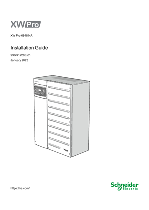 XW Pro NA Installation Guide_990-91228 | Schneider Electric