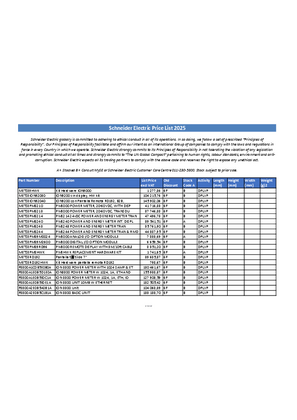 Schneider Electric Price List | Schneider Electric