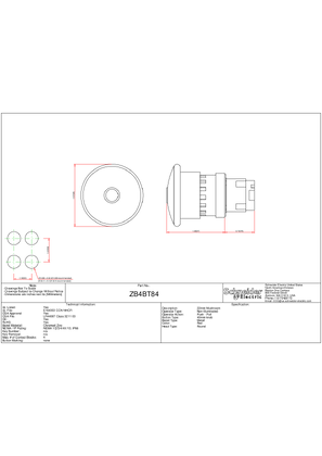 ZB4BT84_CAD Diagramas CAD | Schneider Electric