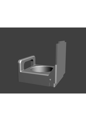 Padlockable flap for Ø22 flush push button, metal, black CAD ...