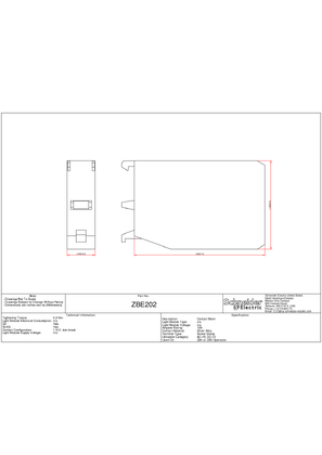 ZBE202_2DSalesDrawing_PDF Technical Drawing | Schneider Electric
