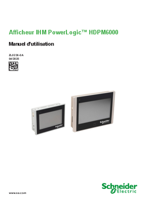 Afficheur IHM PowerLogic™ HDPM6000 - Manuel d’utilisation | Schneider ...