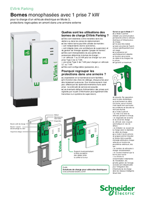 EVlink Parking : bornes de charge monophasées avec 1 prise 7 kW ...