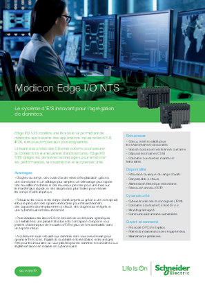 Brochure Modicon Edge IO NTS | Schneider Electric