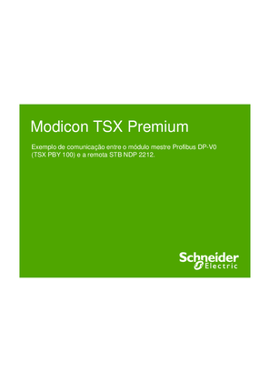 Guia rápido de configuração Modicon TSX Premium Folheto técnico ...