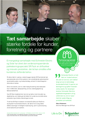 Tæt samarbejde skaber stærke fordele for kunder, forretning og partnere | Schneider Electric