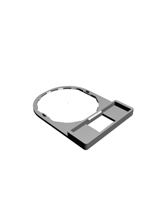 Legend holder 30 x 40 mm, plastic, with legend 8 x 27 mm, unmarked CAD ...