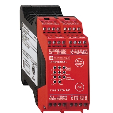XPSAV11113P - module XPSAV - Emergency stop - 24 V DC, time delay 0 ...