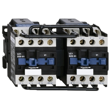 LC2D2501F5 - reversing contactor TeSys LC2-D - 3 poles - AC-3 690 V 25 ...