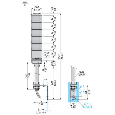 XVC6B55S - Complete pre wired monolithic tower light, Harmony XVC ...