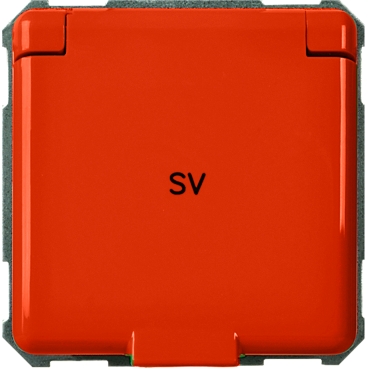 225138 - Steckdose Klappdeckel ZSV 16A IP44 FASHION Steckklemme orange ...