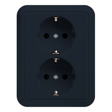 2354031 - Steckdose 2-fach 16A halbversenkt FASHION Schraubklemmea ...