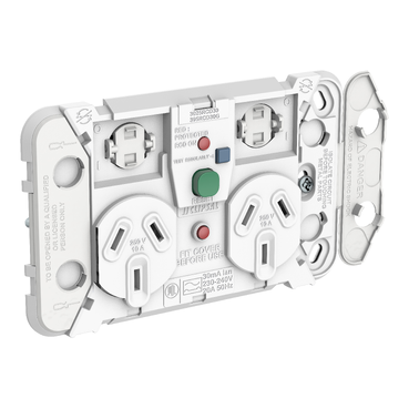 PDL395RCD30G - Switched Socket, Iconic, 2 Switch and 2 Socket, RCD ...