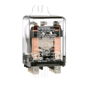 389FXBXC1-24D - Power relay, SE Relays, DPDT, 25A, 24 VDC, side flange ...